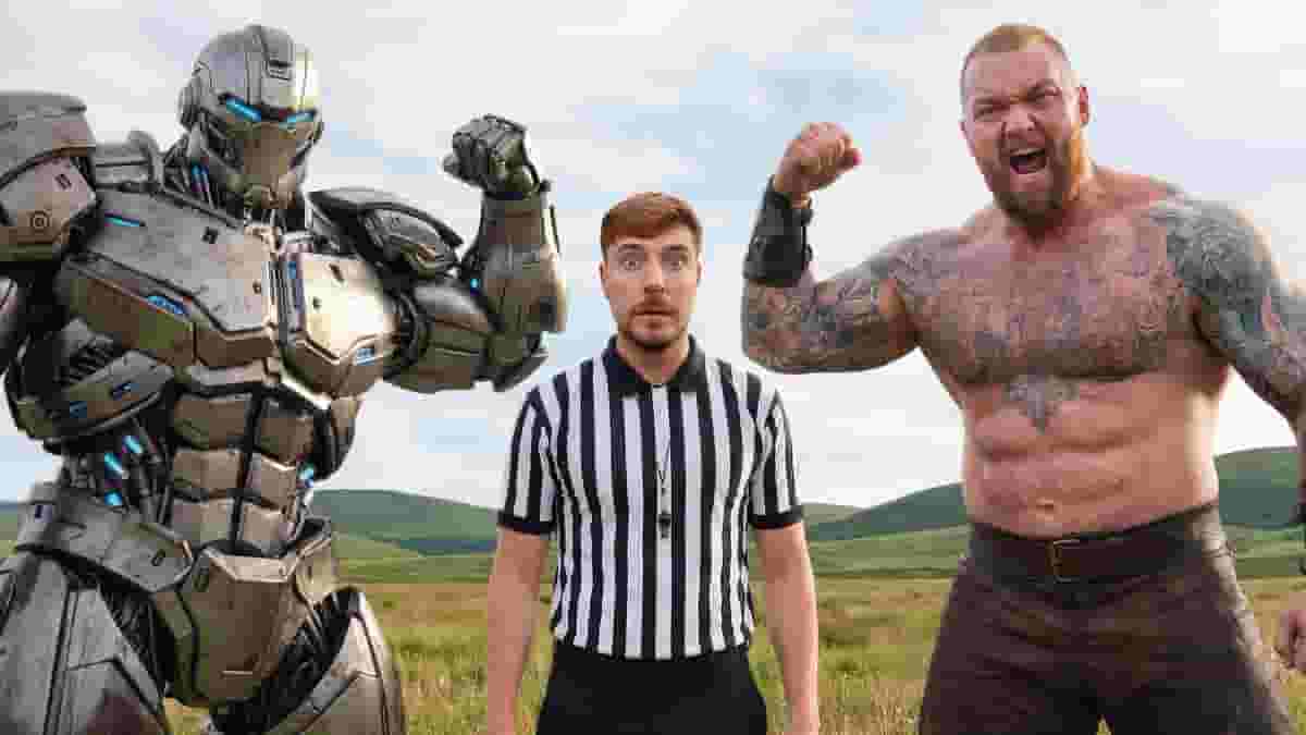 World's Strongest Man Vs Robot | Real-Time YouTube Live View Count ...