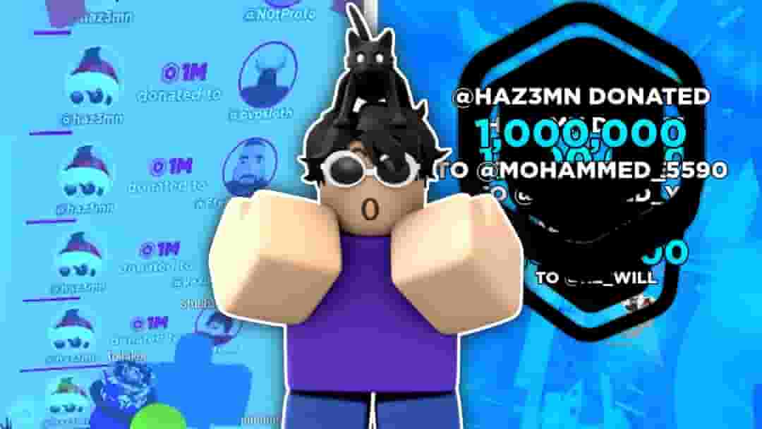 Hazem Donated $27,000,000 ROBUX to an ENTIRE SERVER.. | Real-Time ...