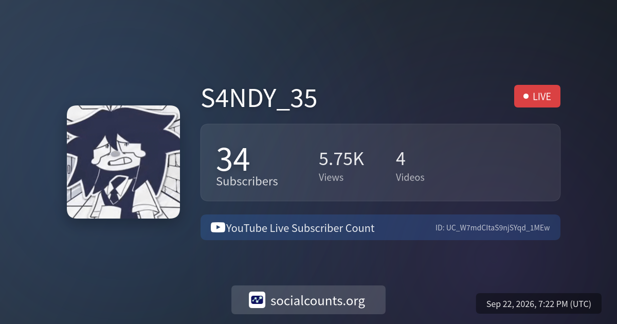 S4ndy 35 Youtube Live Subscriber Count