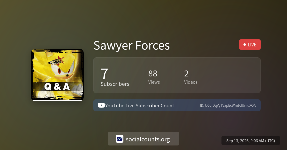 Sawyer Forces Youtube Live Subscriber Count