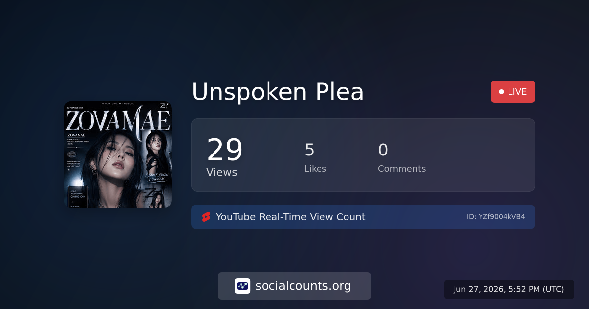 Unspoken Plea (song 36) (ai) | Real-Time YouTube Live View Count ...