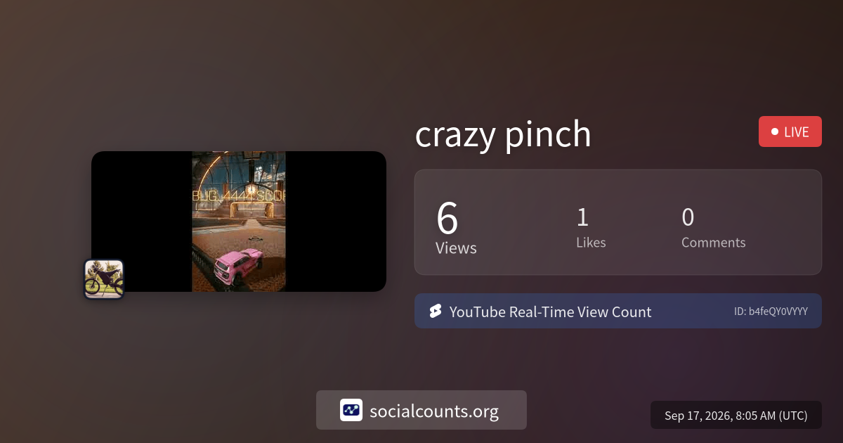 Crazy Pinch Real Time Youtube Live View Count
