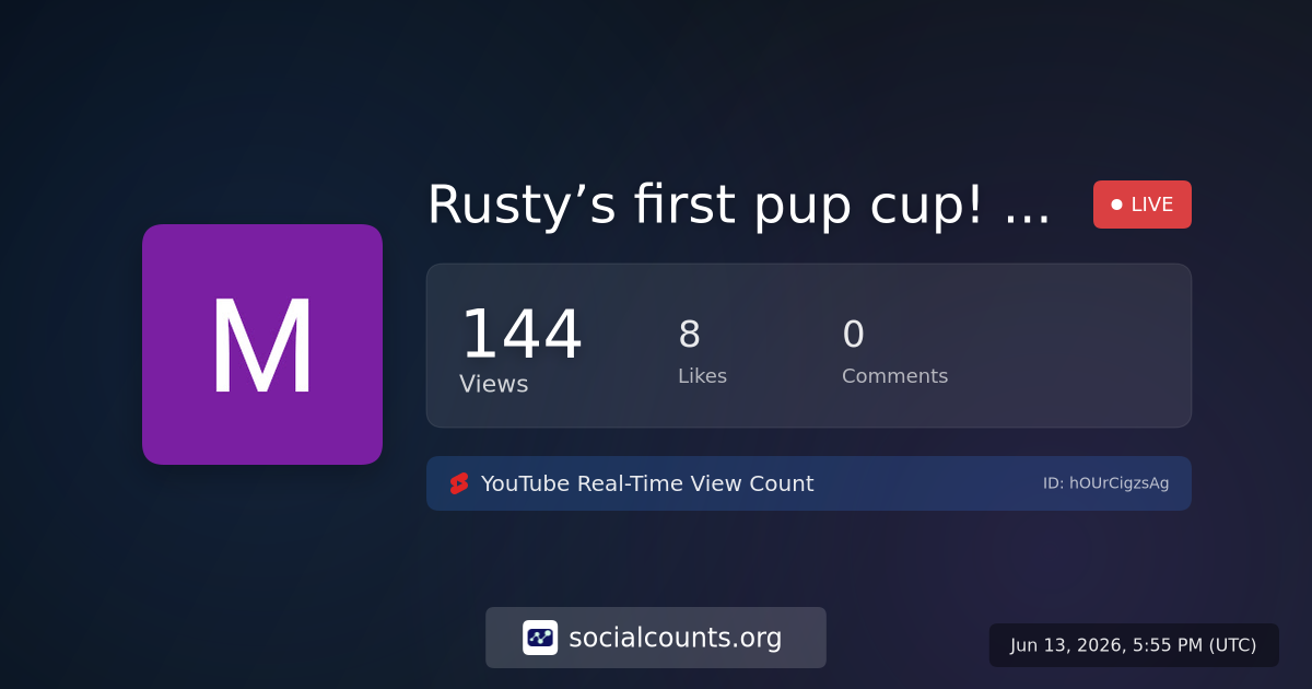 Rusty’s first pup cup! #cute | Real-Time YouTube Live View Count ...