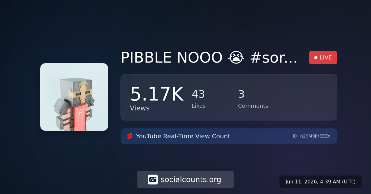 PIBBLE NOOO 😭 #sora2 #AI #PIBBLE #NOOO #Funny #meme | Real-Time YouTube ...